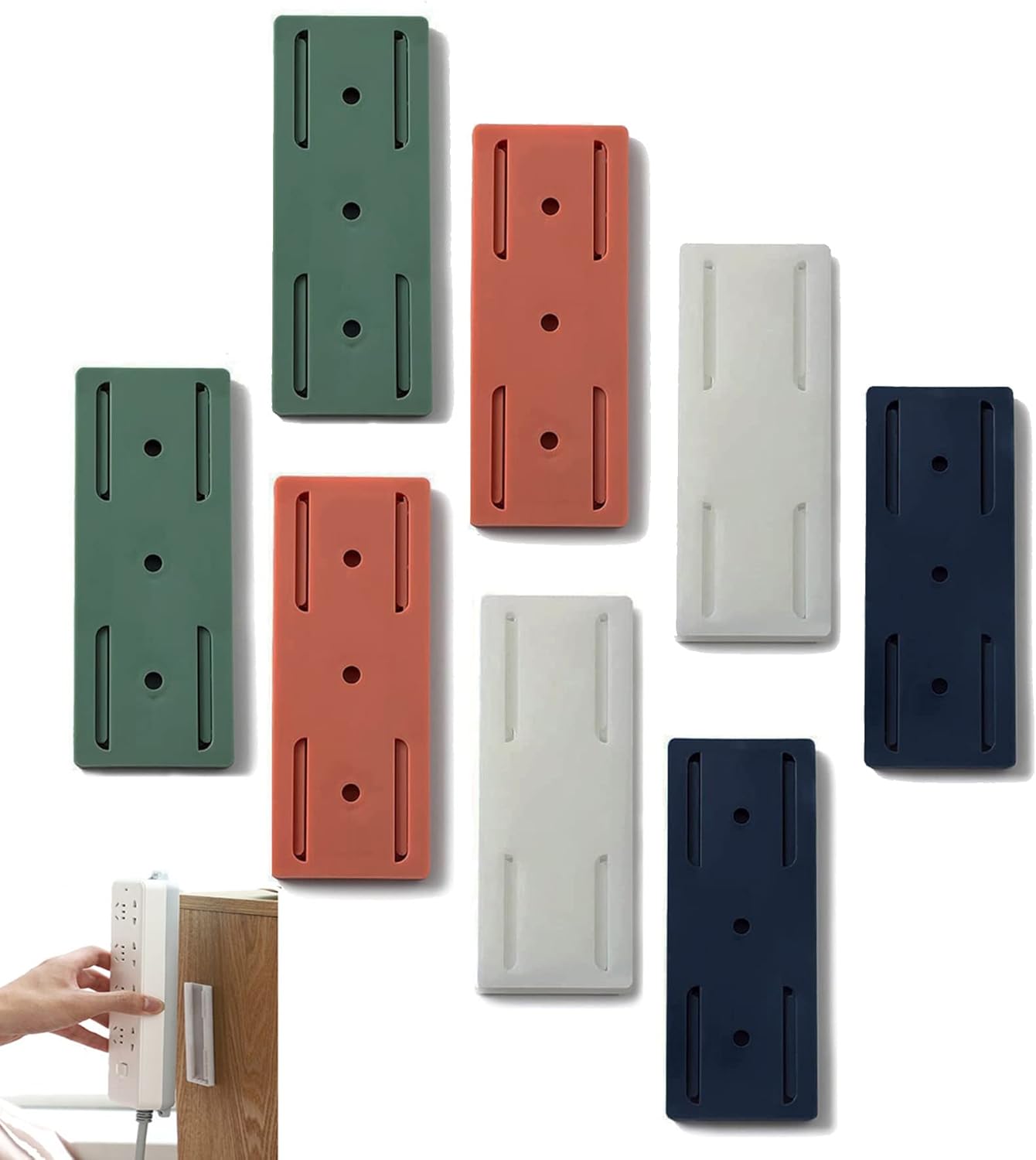 Amazon.com: 8 Pcs Self-Adhesive Desktop Socket Fixer Power Strip Holder ...