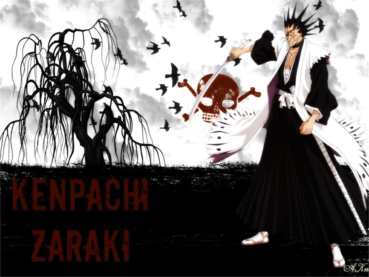 Anime Bleach Kenpachi Zaraki HD Wall Poster | 300 GSM Printed Poster ...