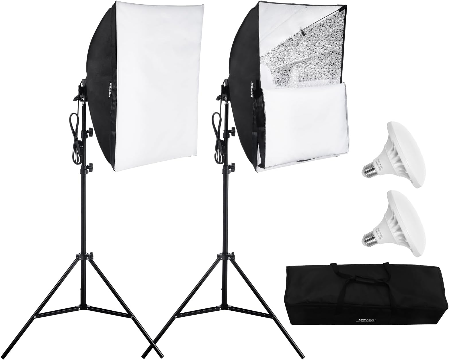 VEVOR Softbox Lighting Kit, 24" x 24", Professional Softbox with 30W ...