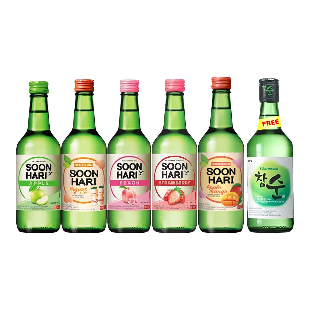 Amazon.com: Combo: coreano Soon Hari 5 sabores; Manzana, Yogur ...