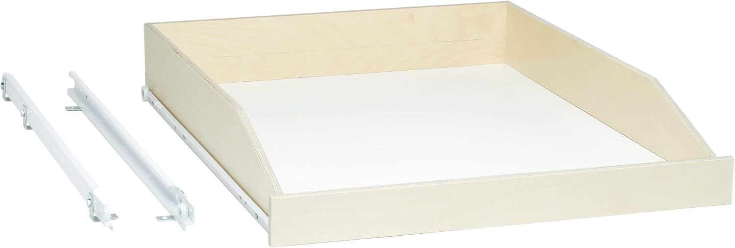 Slide-A-Shelf Standard Slide-Out Shelf with 3/4 Extension Rails, 25-5/8 ...