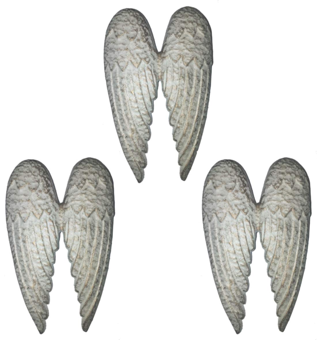 Amazon.com: Rustic Brushed Gold cast iron angel wings, three piece set ...
