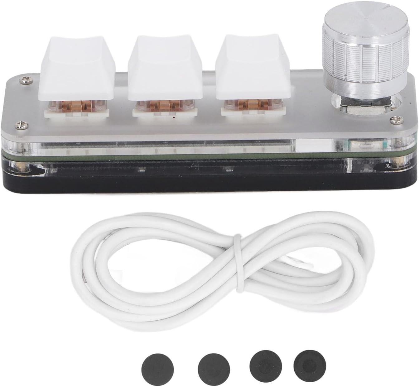 Amazon.com: Walfront 3 Key Mini Keypad Mechanical Gaming Keyboard RGB ...