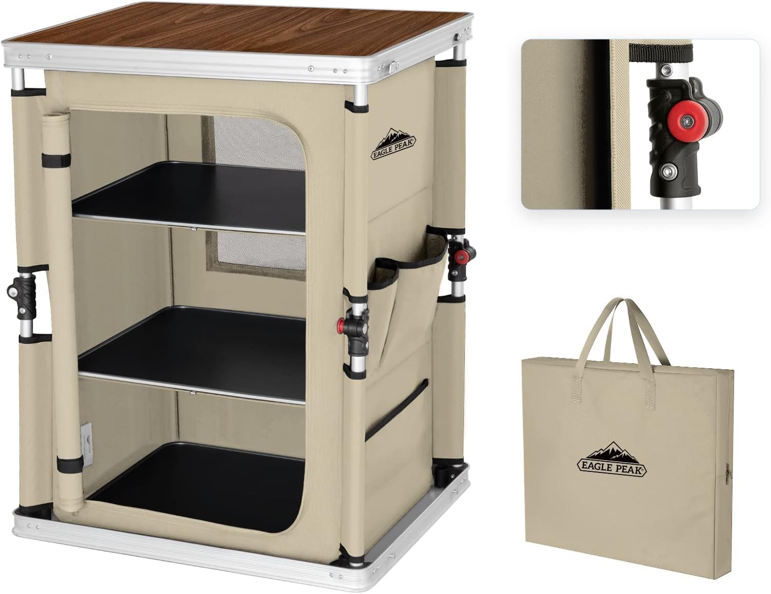 Amazon.com: Goplus Folding Camping Storage Cabinet, Pop Up Outdoor ...