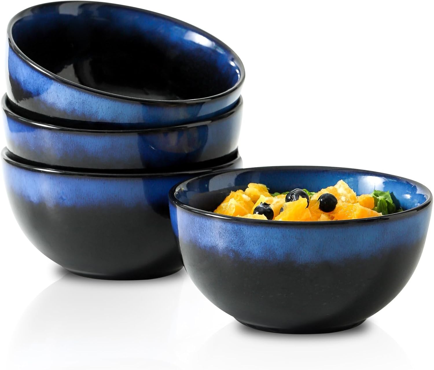 Amazon.com | glowworm Cereal Bowls, 24 OZ Soup Bowls Set of 4, Porcelain Bowls for Kitchen ...