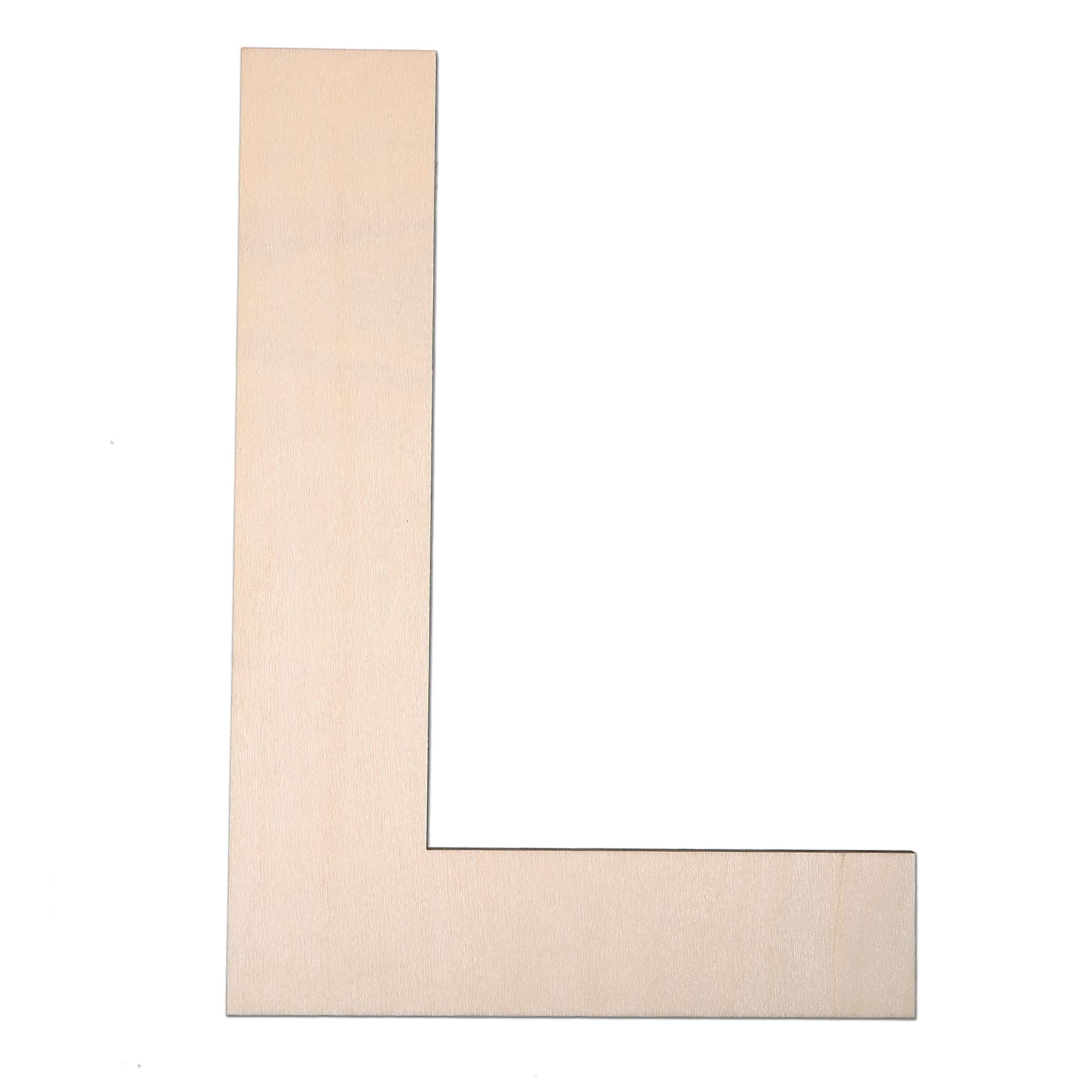 Amazon.com: 12 Inch Wooden Letter L, 1/4 Inch Thick Large Unfinished ...