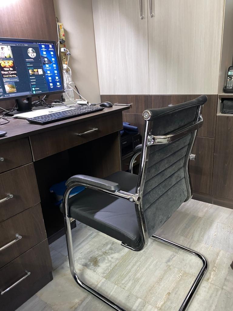 MBTC Octave Office Executive Visitor Chair (Metal, Black) : Amazon.in ...