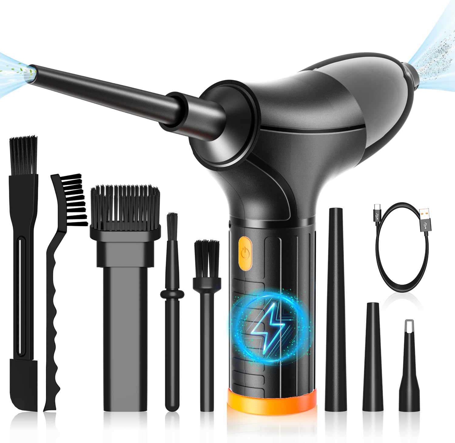 Amazon.com: 2023 Upgrade - Mini Vacuum Cleaner,Compressed Air Cans ...