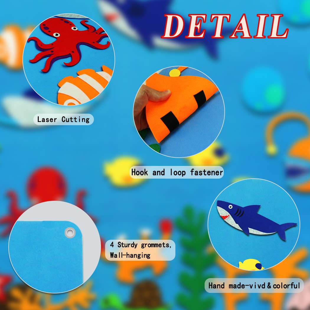Buy Craftstory Ocean Felt Board Story Set for Toddlers Children Under ...