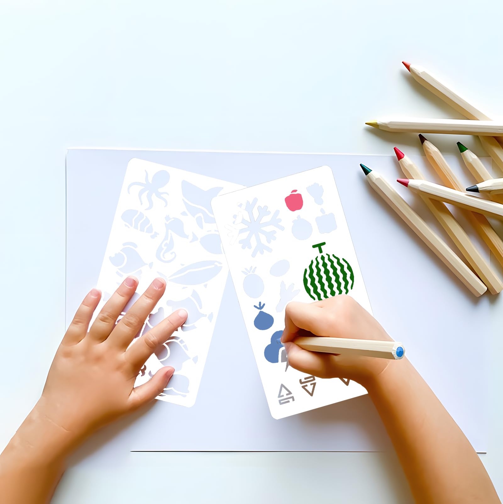 Snapklik.com : 30 PCS Drawing Stencils Set For Kids, Reusable Plastic ...
