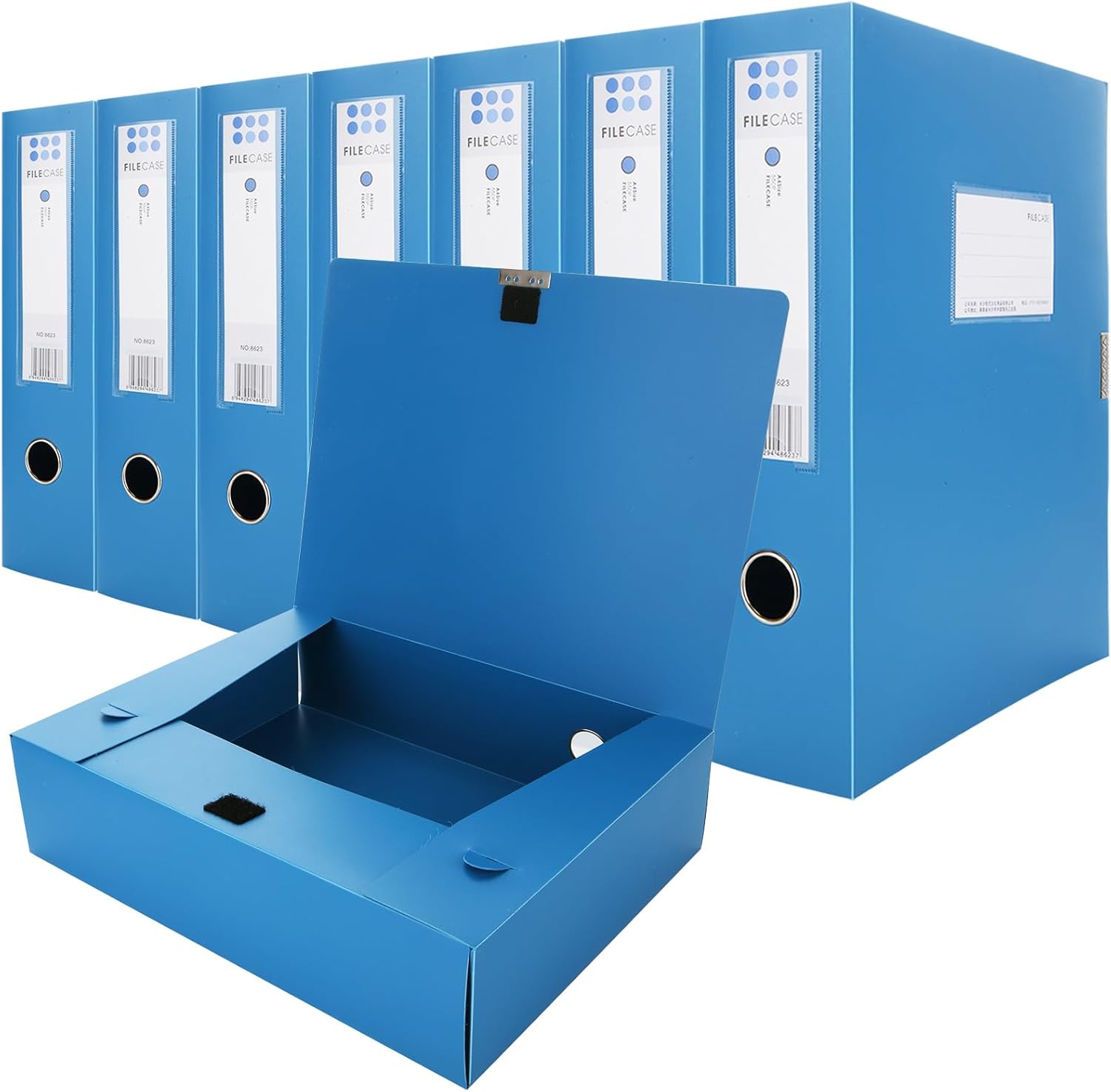 ZOFORTY A4 Box Files Pack of 8, 75mm File Boxes with Air Ring, Thick ...