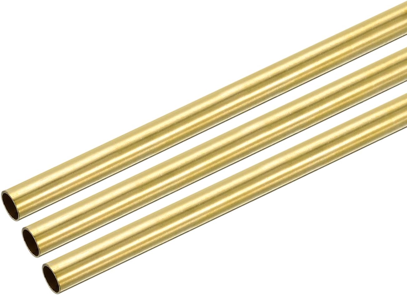 Amazon.co.jp: uxcell 真鍮管 8 mm外径 0.5 mm壁厚さ 250 mm長さ 丸パイプチューブ 産業 DIY ...