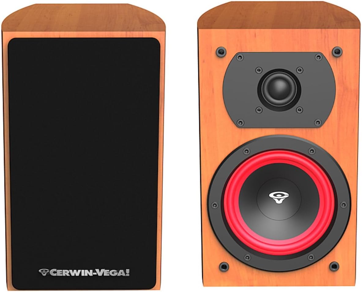 Amazon.com: CERWIN-VEGA! Home Audio LA14C 4 inch 110 Watts 2-Way Bookshelf Speakers (Cognac ...