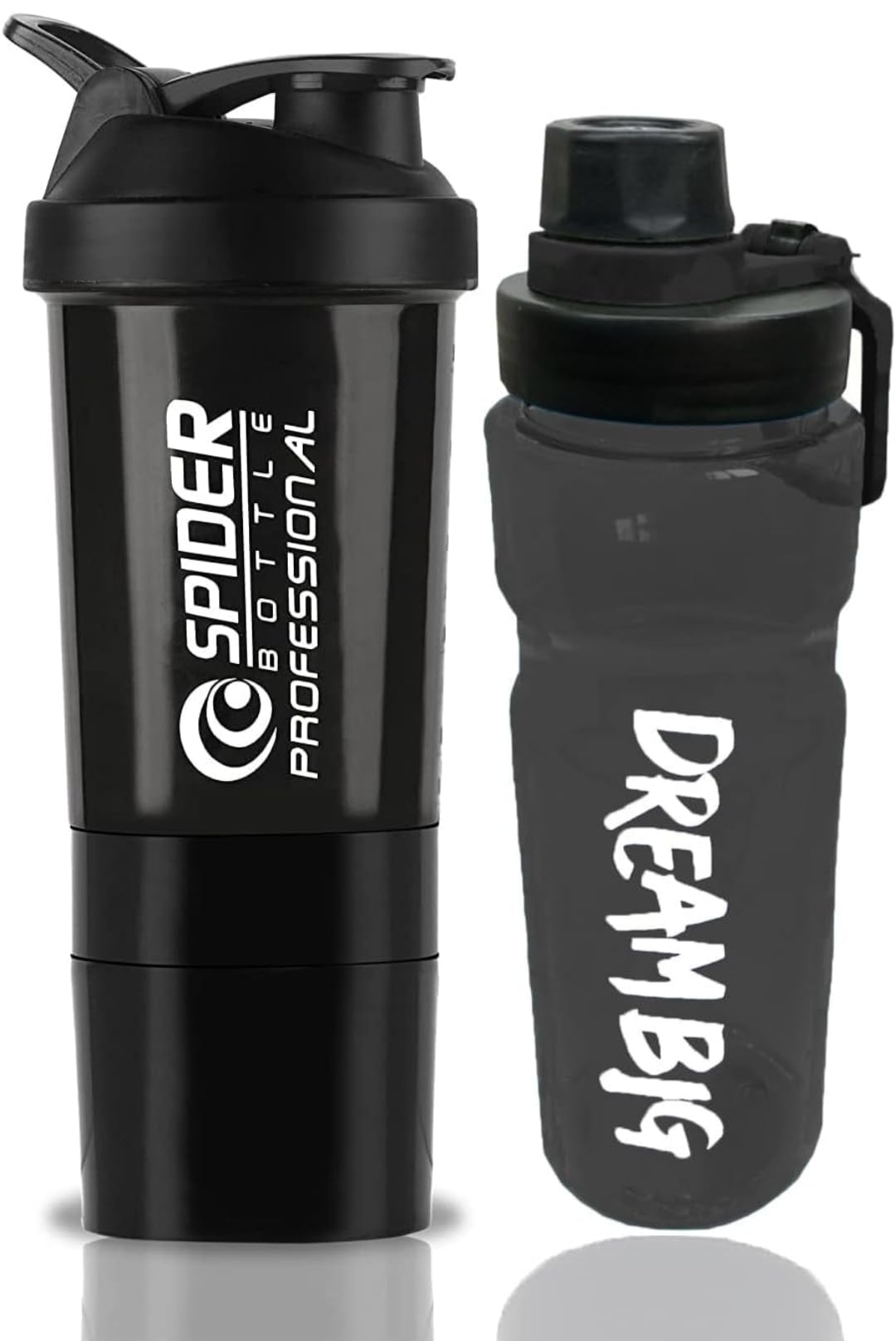 ELLEGIANT Spider Gym Shaker and Multipurpose Sipper, Plastic Sport ...