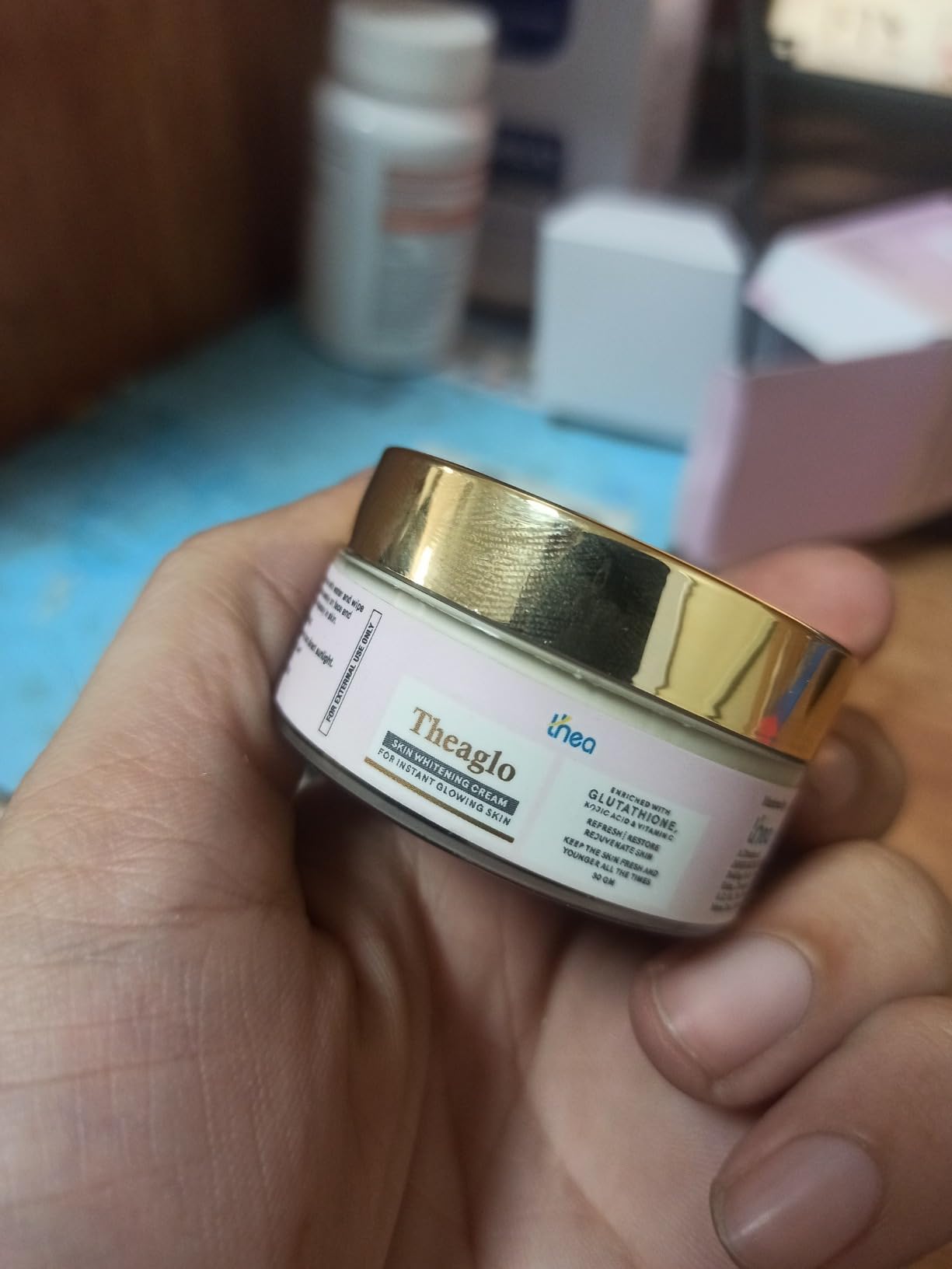 Theaglo Glutathione Skin Whitening Cream 30gm | Enriched with Kojic ...