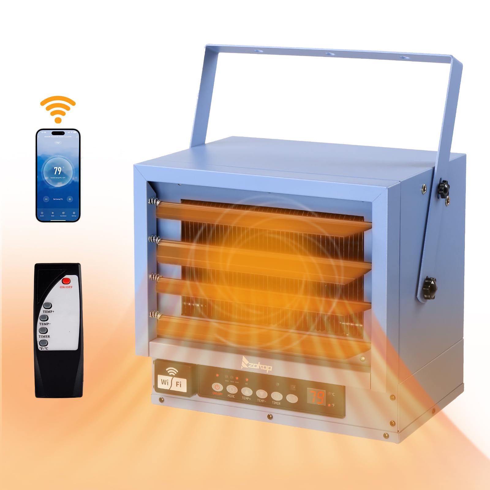 Amazon.com: 6000-Watt Electric Garage Heater, 240V Smart Ceiling ...