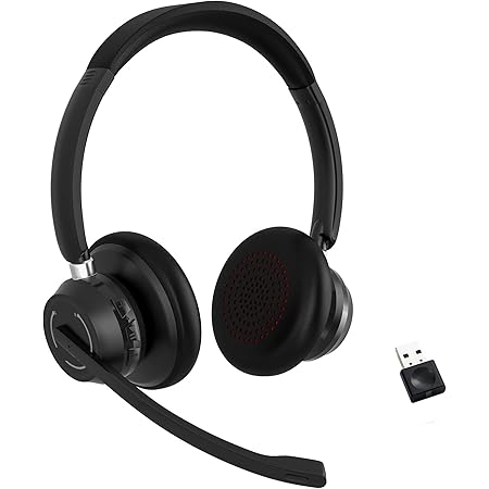 Amazon.com: Wireless Headset with Microphone for pc, Desktop Wireless ...