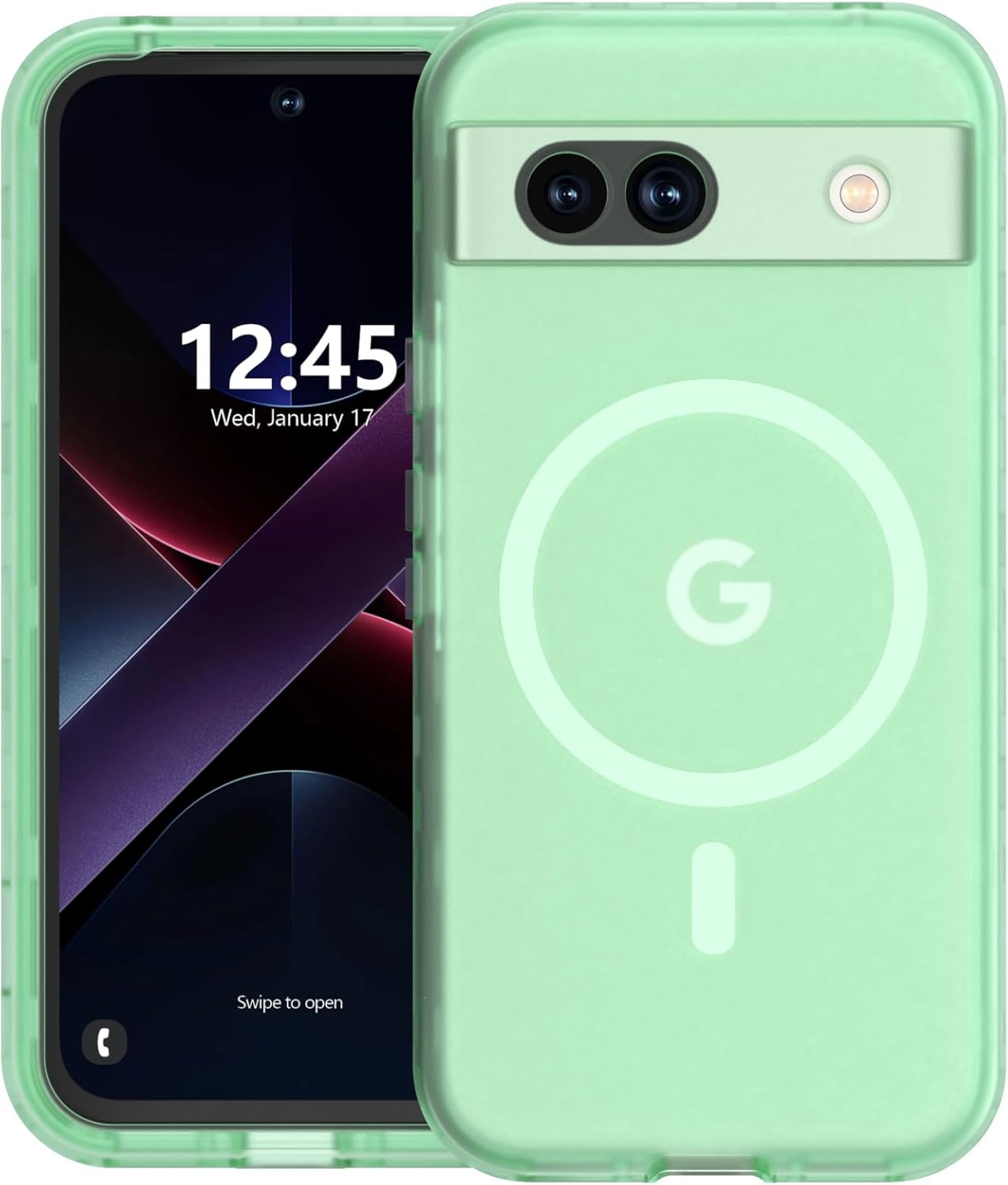 Amazon.com: ANNSD for Google Pixel 8a Case,Magnetic Matte Shockproof Cover,Translucent Full Body ...