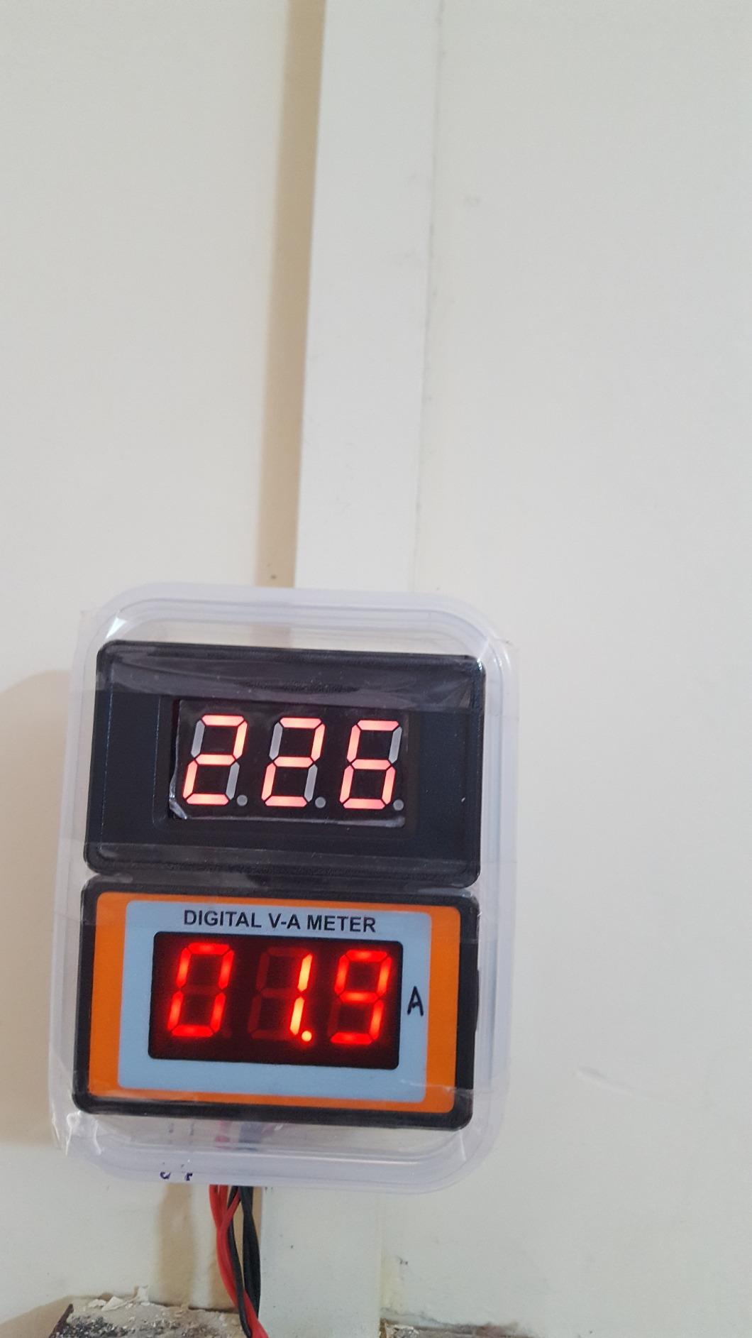 Digital Ac Volt Meter & Amp Meter Upto 50A, 230Ac (A1+V1), Red : Amazon ...