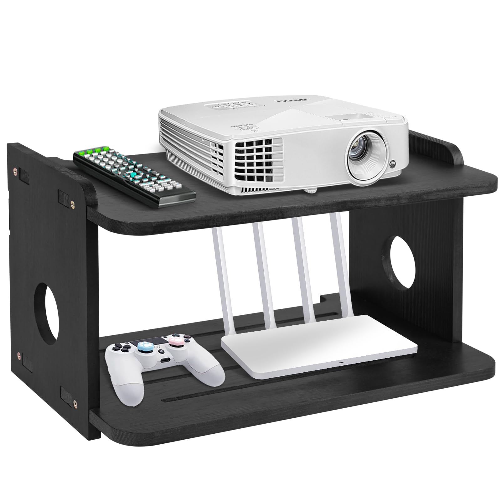 Snapklik.com : Projector Shelf,Projector Wall Mount Floating Shelf ...