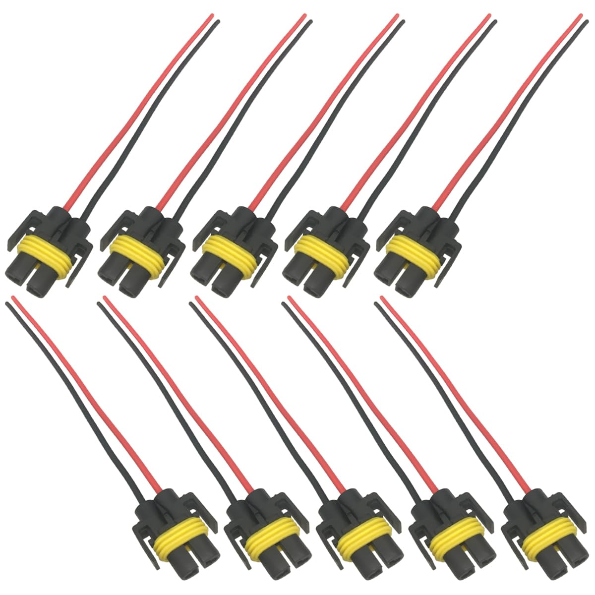 Amazon.com: 10 Pcs - 2 Wire Plug 2 Pin Female Universal Headlight ...