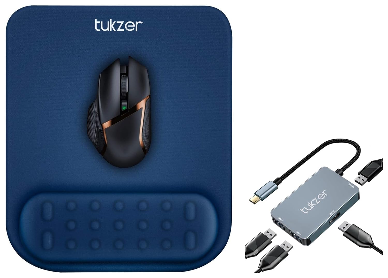 Tukzer 4-in-1 USB 3.0 HUB, Type C to USB A HUB Splitter Extender & Gel ...
