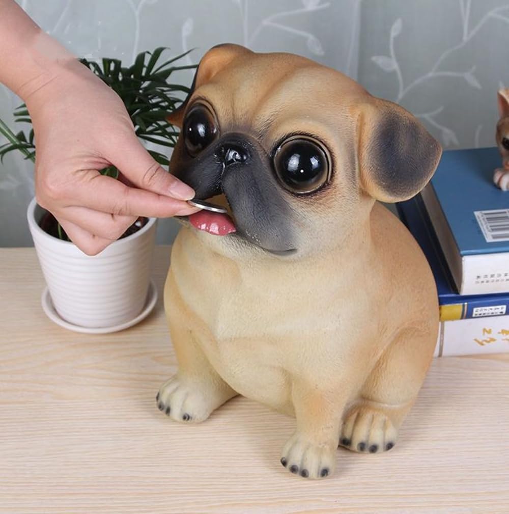 Amazon.com: YJPPDD Cute Pug Money Box,Money Box for Kids, Coin Bank ...
