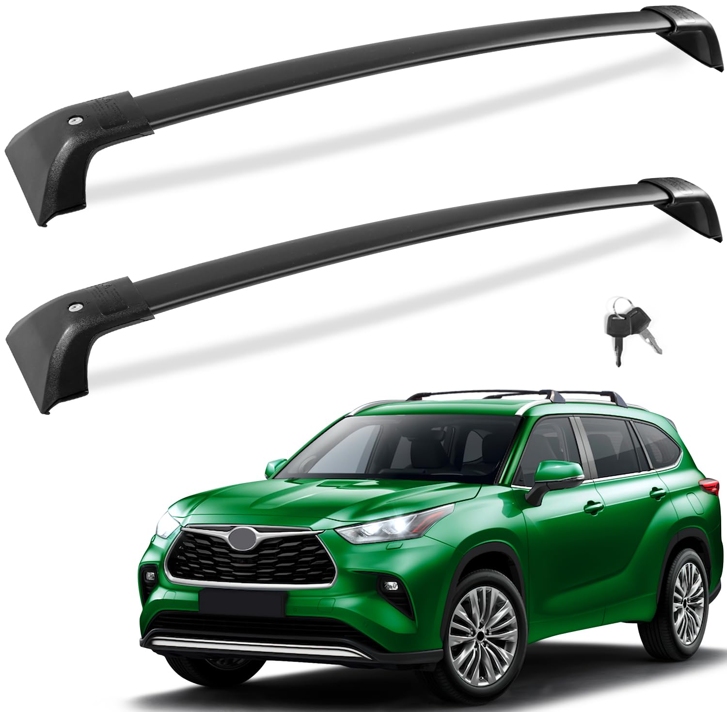 260lbs Roof Rack Cross Bars Compatible with Toyota Highlander 2020 2021 ...