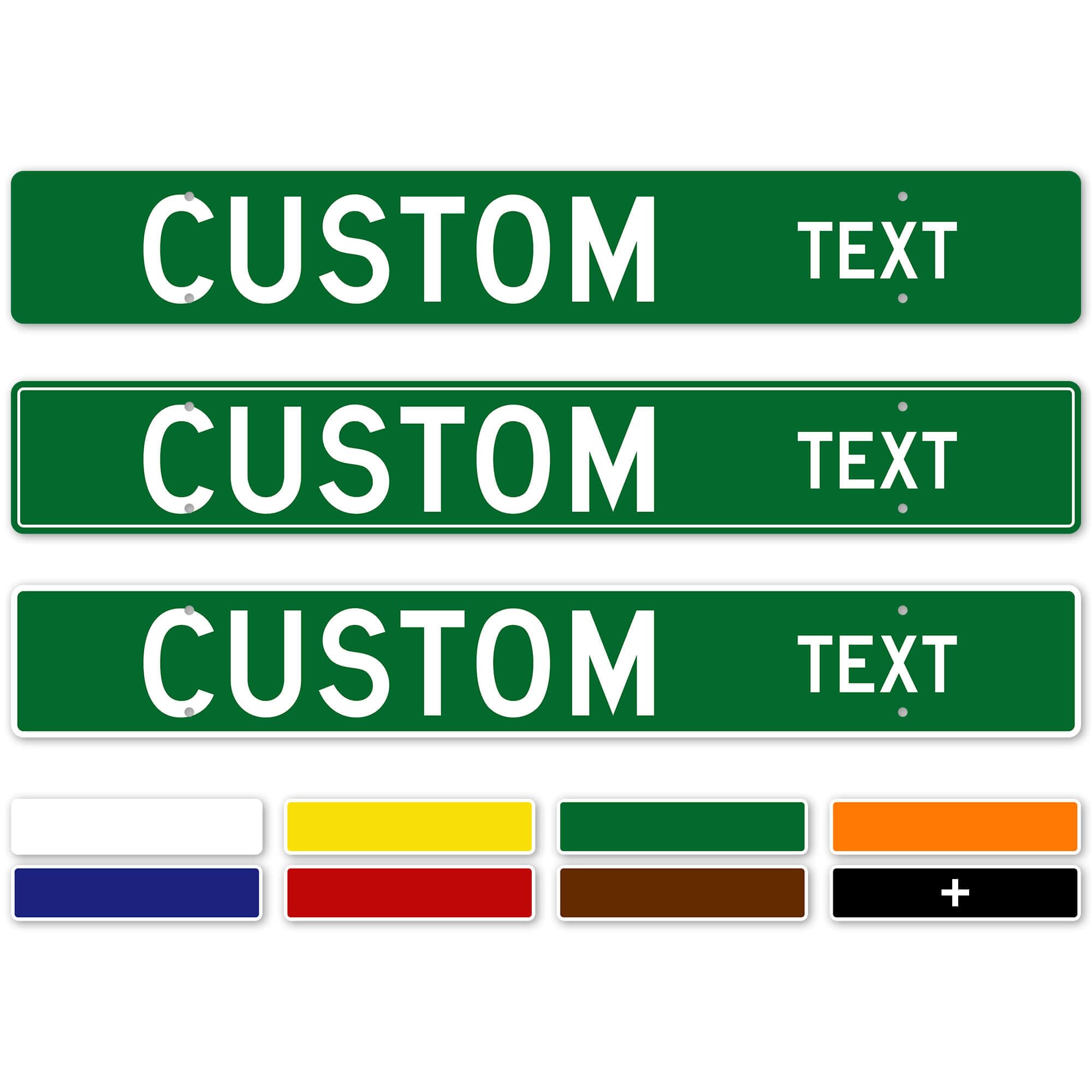 Amazon.com: Custom Street Sign, Road Sign, Address Sign, 8 Colors ...
