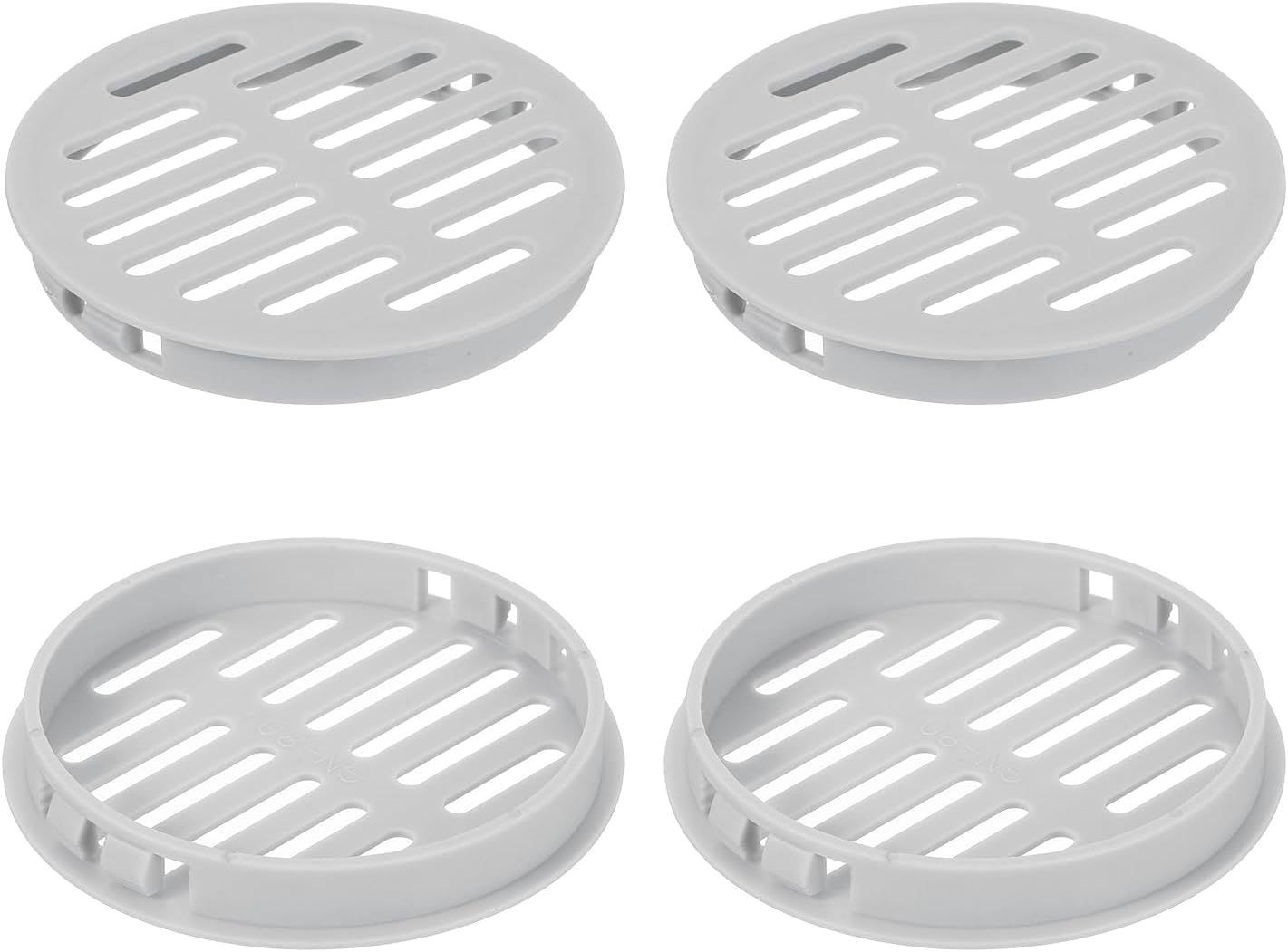 uxcell Round Soffit Vents 3 inch, 4Pcs Light Grey Plastic 80mm Soffit ...