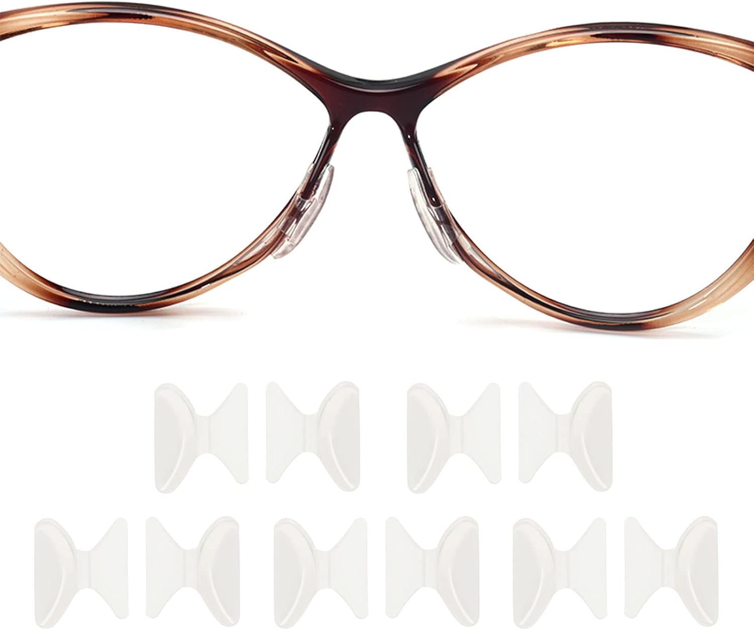 UPIONIC Eyeglass Nose Pads, Silicone Anti Slip Adhesive Eyewear Nose ...