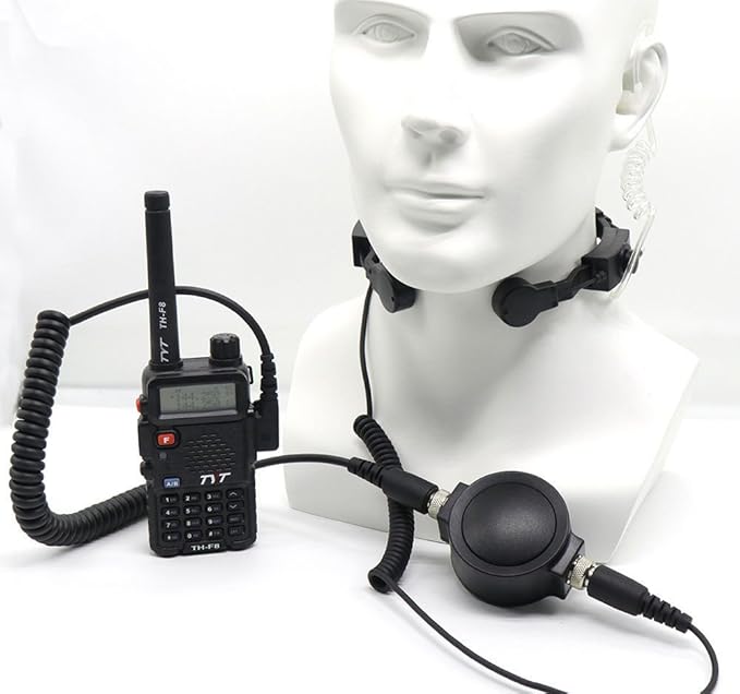Amazon.com: Waterproof PTT Heavy Duty Tactical Throat Mic Headset ...