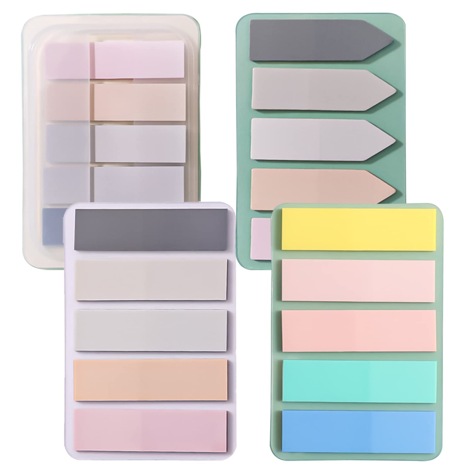 Buy Xerteam Transparent Sticky Notes, 4 Pack 400 Pieces Index Tabs Book ...