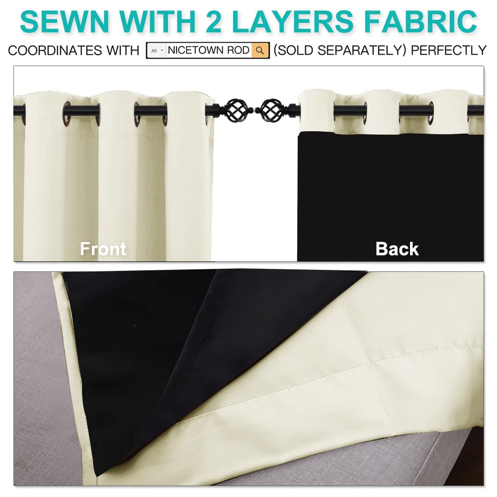 NICETOWN Thermal Insulated 100% Blackout Curtains, Sound Proof Drapes ...