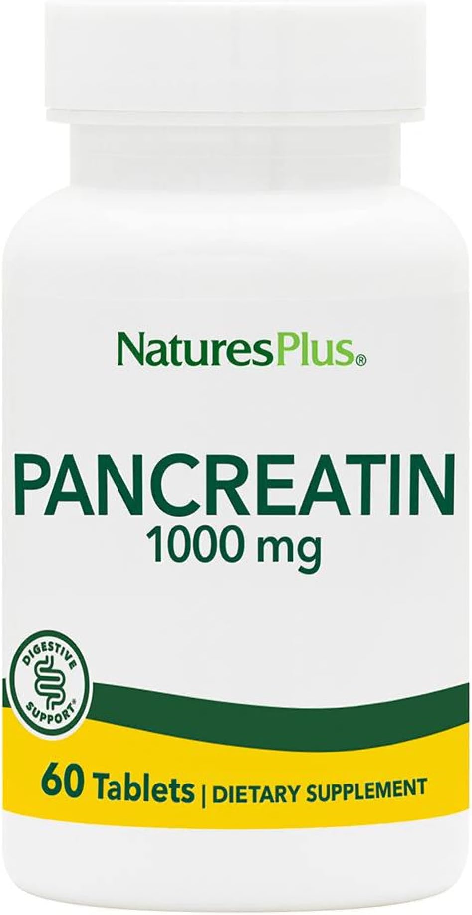 Amazon.com: Natures Plus Pancreatin - 1000 mg, 60 Tablets - Natural ...