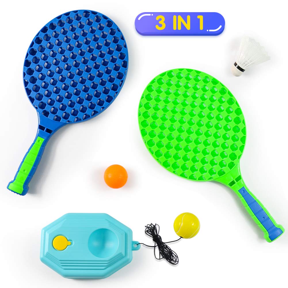 Buy Fajiabao Tennis Trainer Badminton Racket Set 3 in 1 Ball Games Ping ...