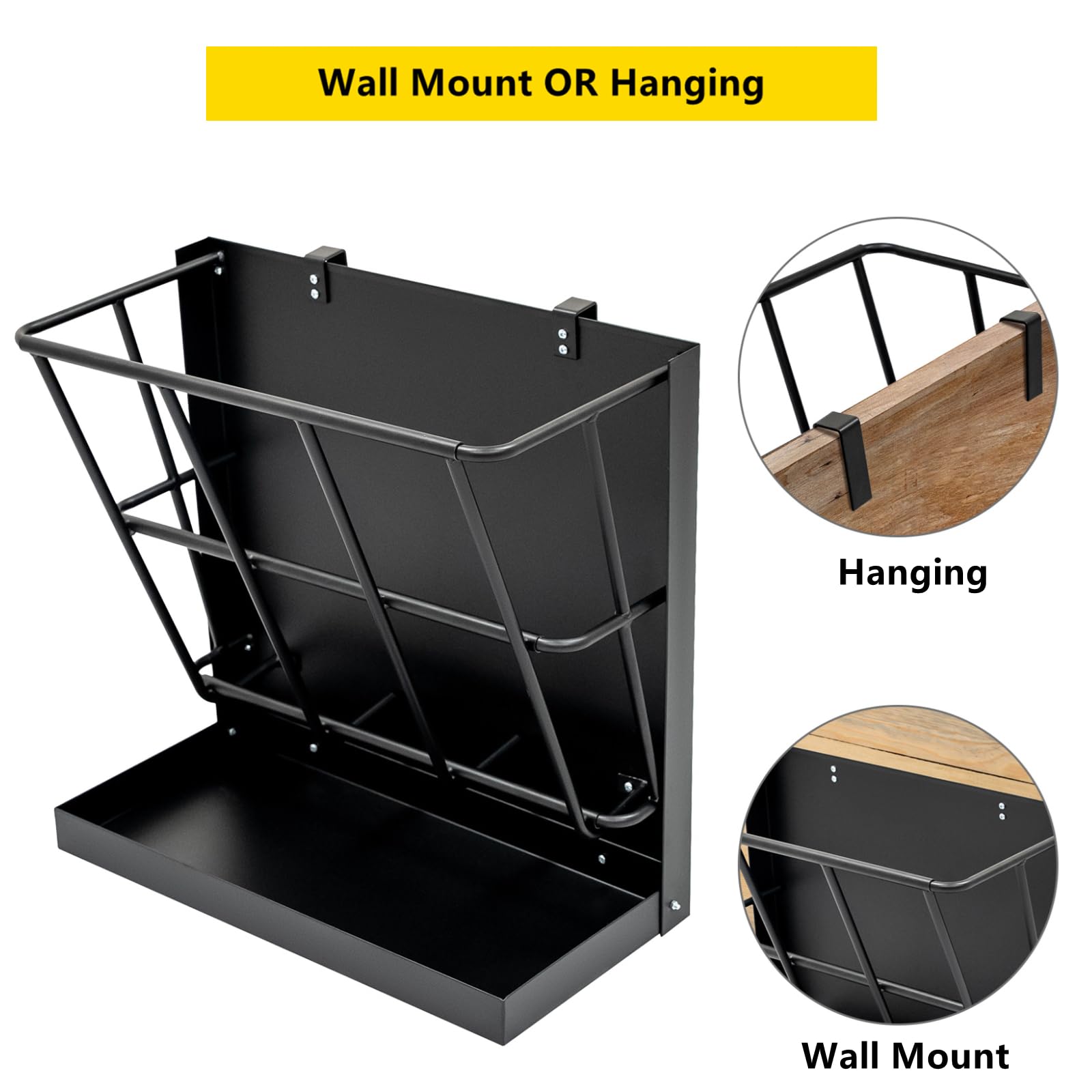 TMEE Hay Feeder Goat 2 in 1 Horse Sheep Hay Rack with Grain Detachable ...