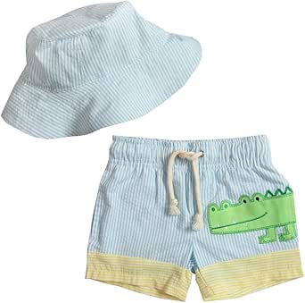 Amazon.com: Good Lad Infant and Toddler Boys Seersucker Swimwear with ...