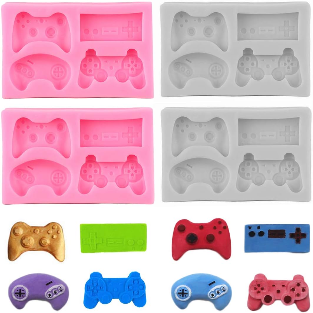 Amazon.com: 4 Pack Game Controller Fondant Mold - Silicone Video ...