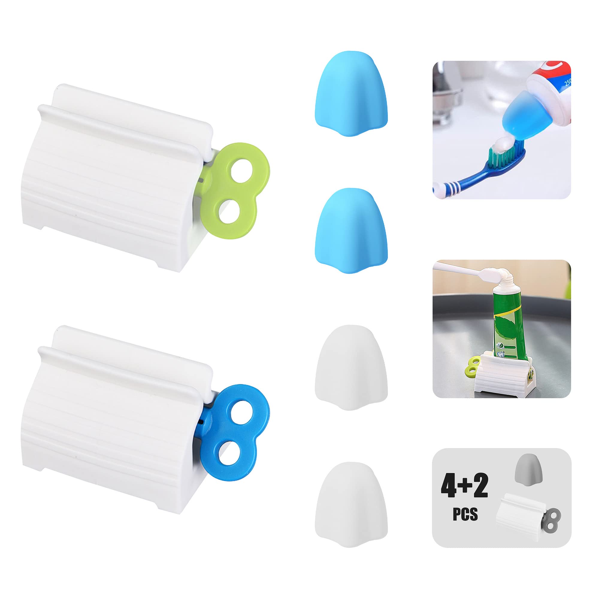 Amazon.com: Self-Closing Toothpaste Caps,Tooth Paste Squeezer Topper ...