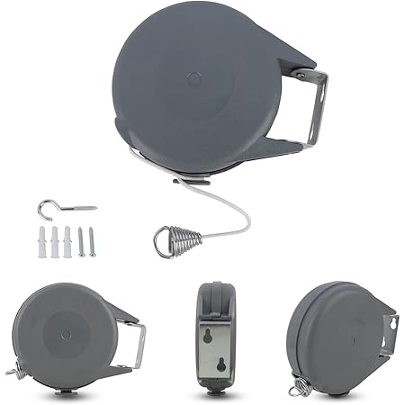 Vileda Cordomatic Retractable Washing Line with 15m Outdoor Clothes ...