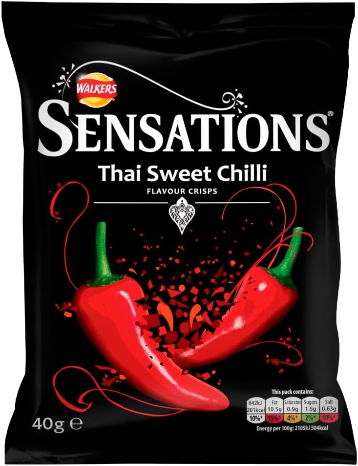 Sensations Thai Sweet Chilli Crisps, 40g : Amazon.co.uk: Grocery