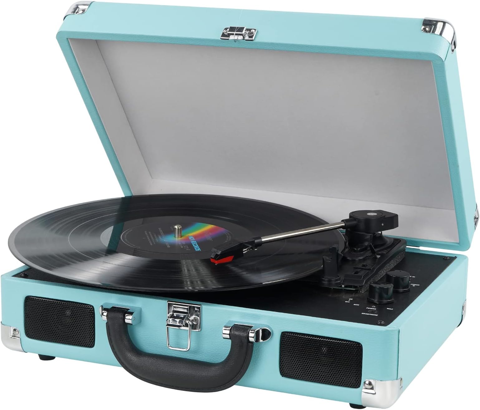 Amazon.com: Record Player with Built-in Stereo Speakers 3-Speed ...