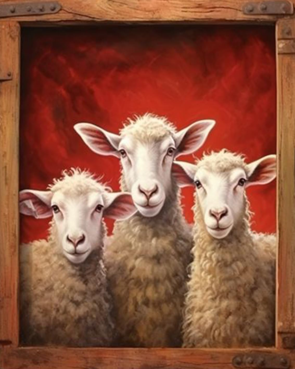 Amazon.com: Farmhouse Animal Sheep Paint By Bumbers For Adults Beginner ...