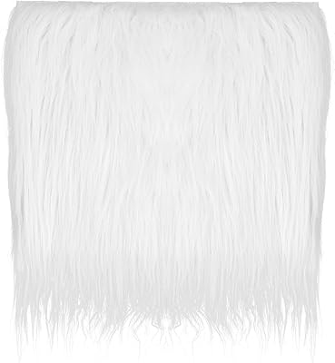 Amazon.com: Faux Fake Fur Fabric Long Pile 2 Tone Spike White Black ...