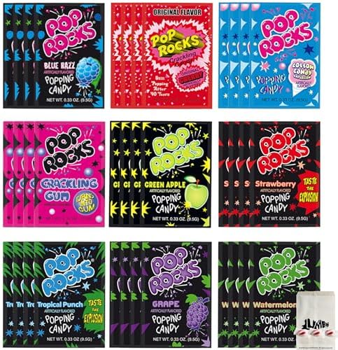 Amazon.com : Pop Rocks Candy and Dips Bulk Variety Pack of 36 with 9 ...