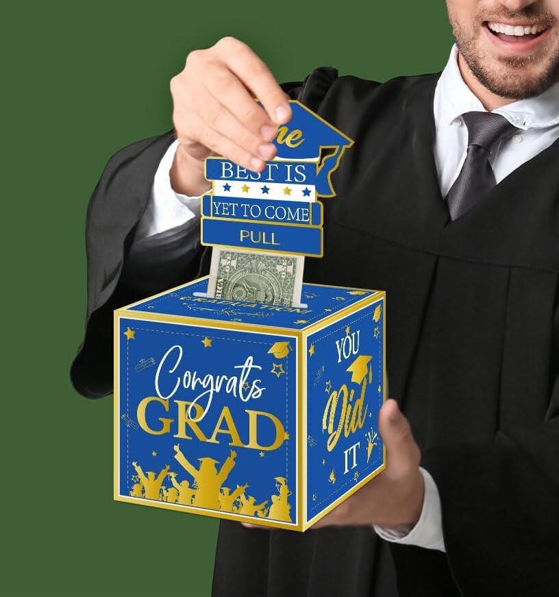 Amazon.com: Graduation Money Box for Cash, Surprise Grad Money Pull Box ...