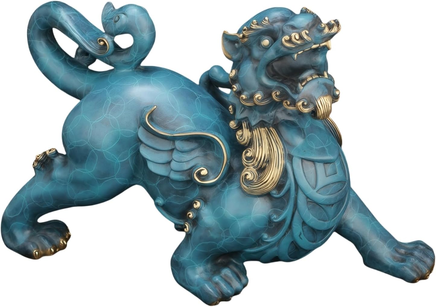 Amazon.com: FENGSHUI-CAISHEN Pure Copper Pixiu Statue - Pi Yao Statue ...