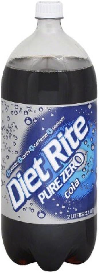 Amazon.com: Diet Rite Pure Zero Cola, soda, No Caffeine, 6 pack of 16.9 ...