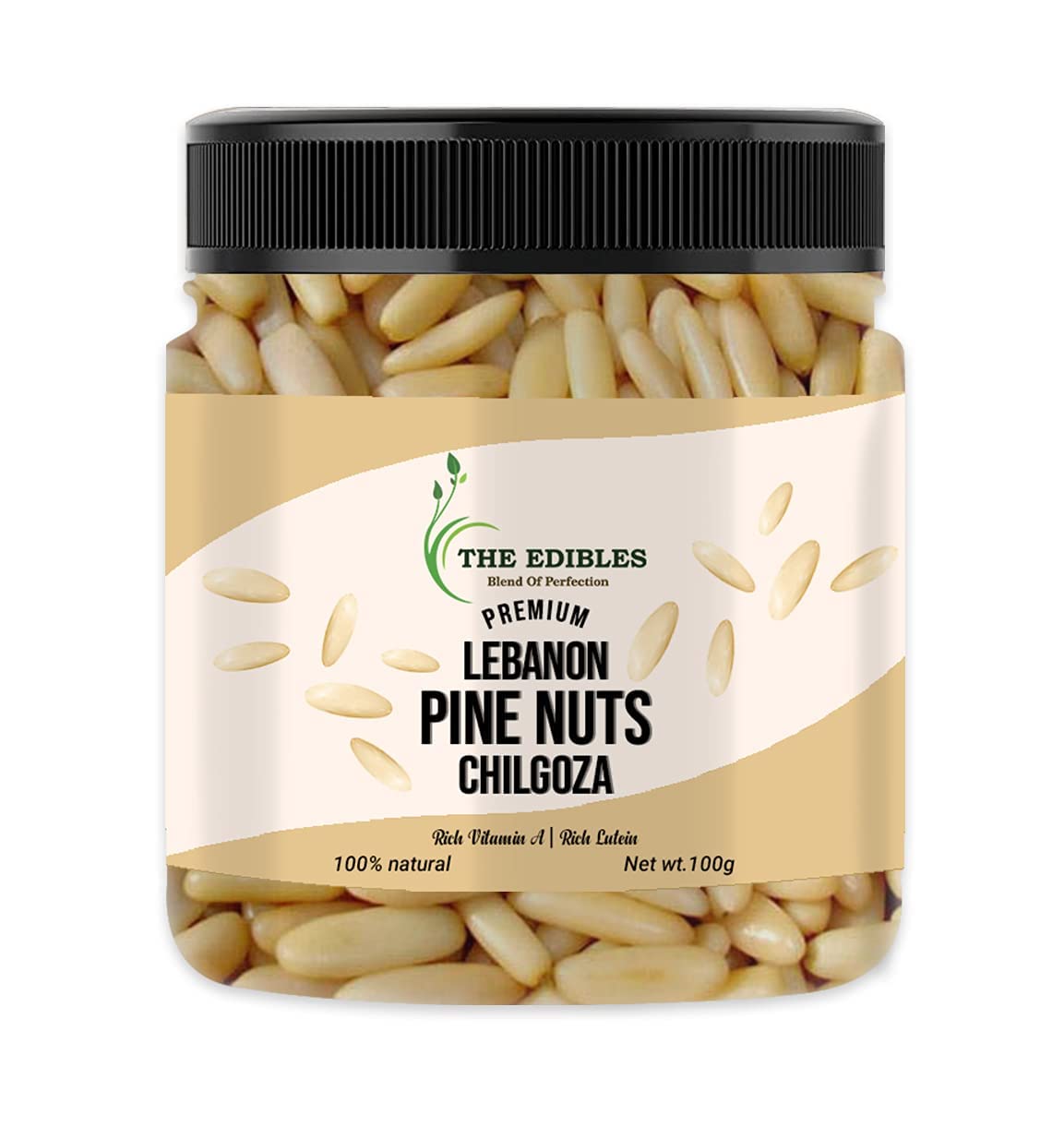 Amazon.com : THE EDIBLES Lebanon Pine Nuts without shell, 100g ...